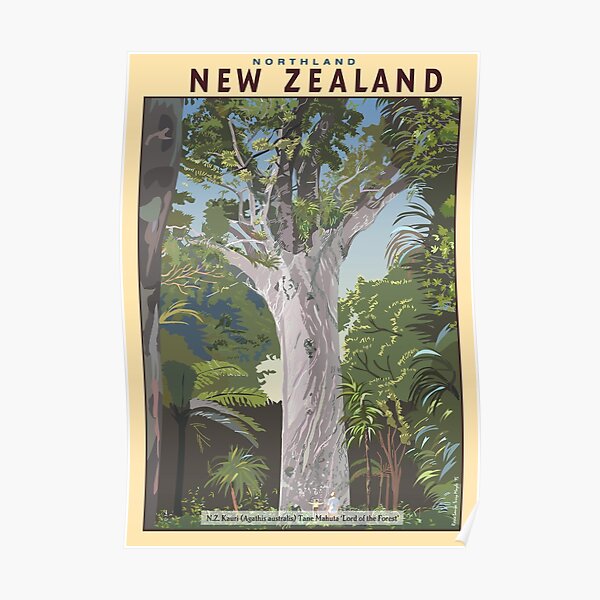 "New Zealand Kauri Tree - Tane Mahuta" Poster by contourcreative ...