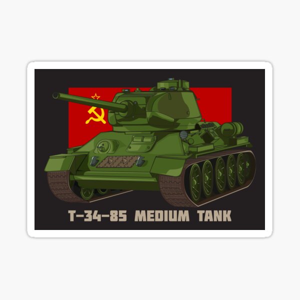 "T-34 85 Russian T34 Medium Tank WW2 Soviet Russia Tanks Flag Gifts ...