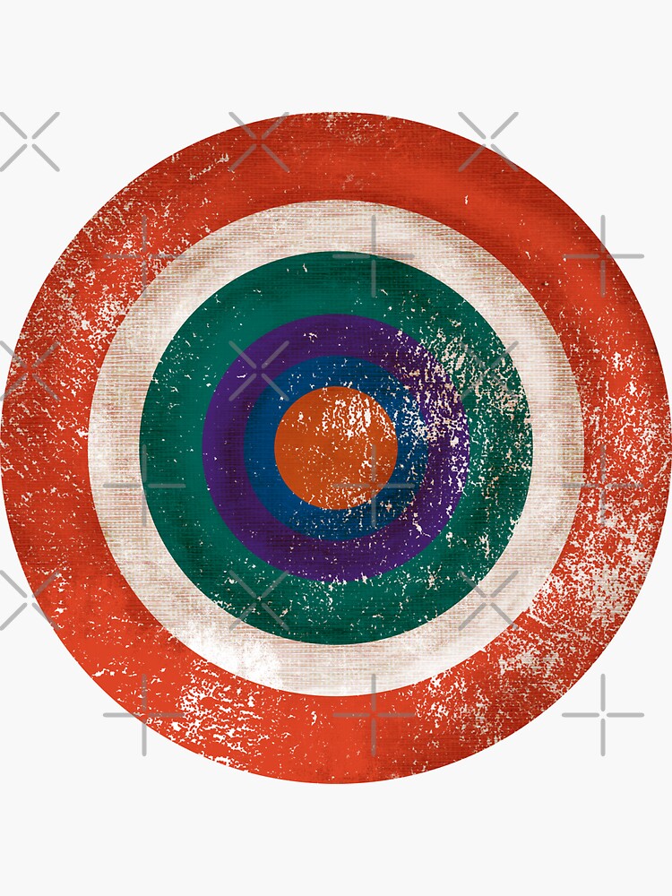 "Worn-out bullseye target vintage" Sticker by Polypie | Redbubble