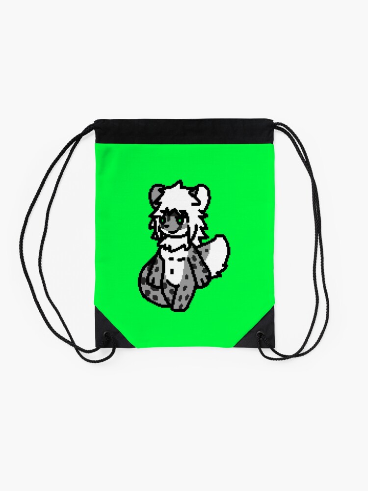"Changed - Snow Leopard Walking Sprite" Drawstring Bag by KonkeyZhong ...