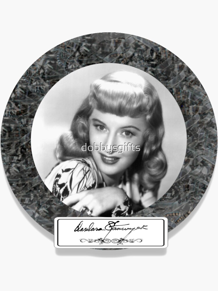 "Barbara Stanwyck Classic Movie Star Signature Series" Sticker for Sale ...