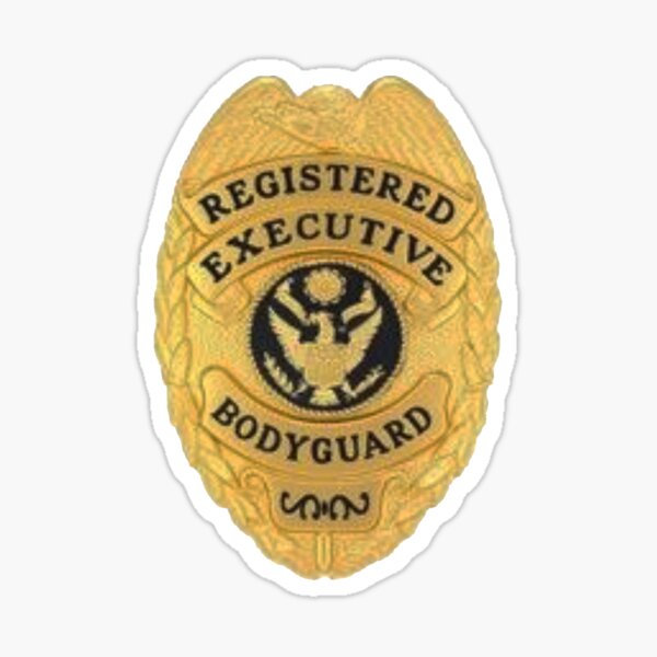 "Executive Bodyguard Badge" Sticker for Sale by lawrencebaird | Redbubble