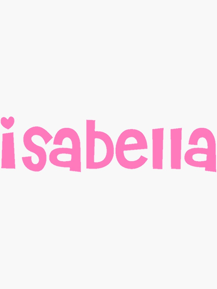"Isabella pink heart girl name sticker" Sticker by th3a | Redbubble
