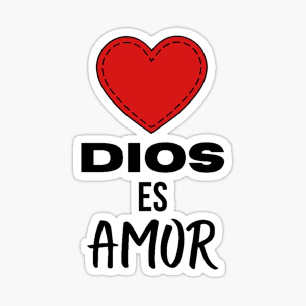 Pegatina con la obra «Dios es Amor. 1 Juan 4:8» de Fe-En-Cristo | Redbubble