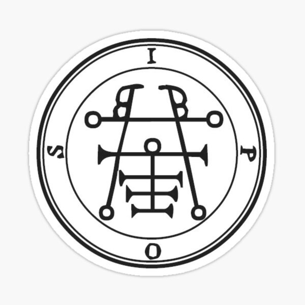 "Count Prince Ipos - Black Sigil" Sticker for Sale by DavidAGA | Redbubble