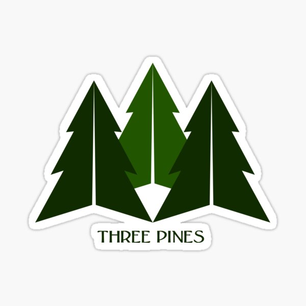 "3 Pines" Sticker for Sale by WordsWordsWords | Redbubble