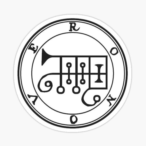 "Count Marquis Ronove - Black Sigil" Sticker by DavidAGA | Redbubble