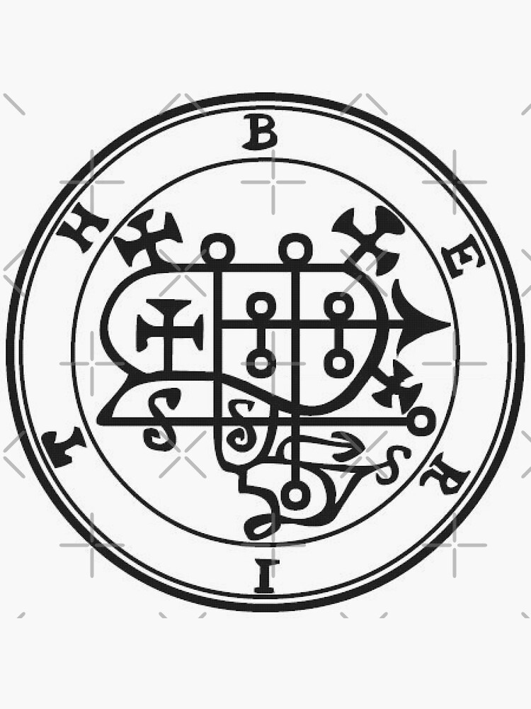 "Duke Berith - Black Sigil" Sticker by DavidAGA | Redbubble