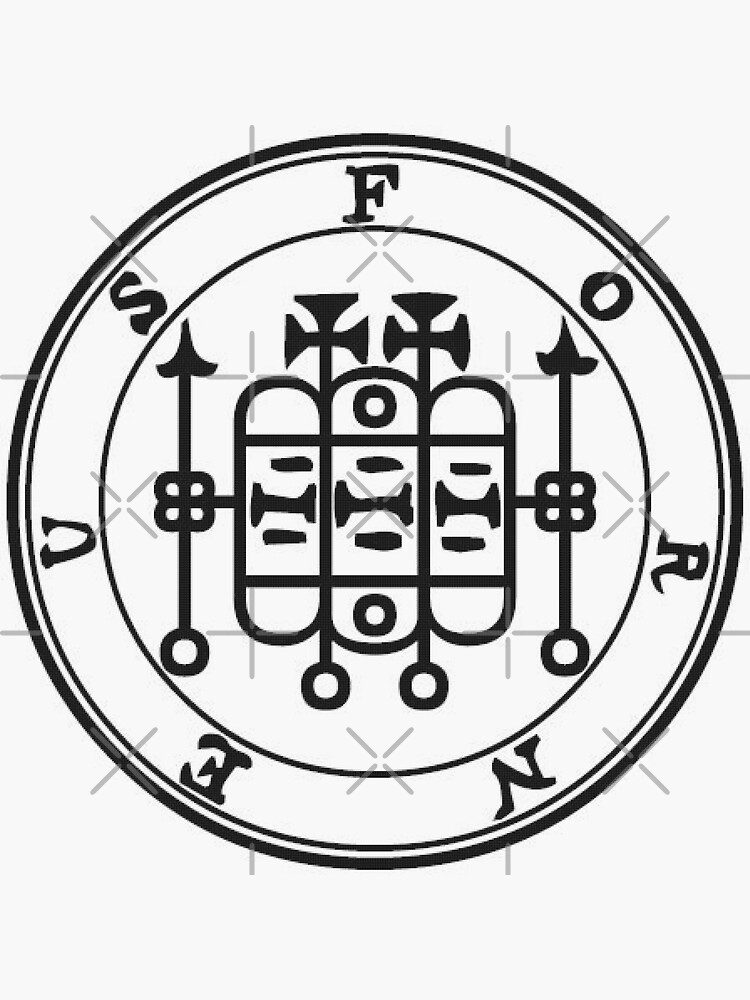 "Marquis Forneus - Black Sigil" Sticker for Sale by DavidAGA | Redbubble