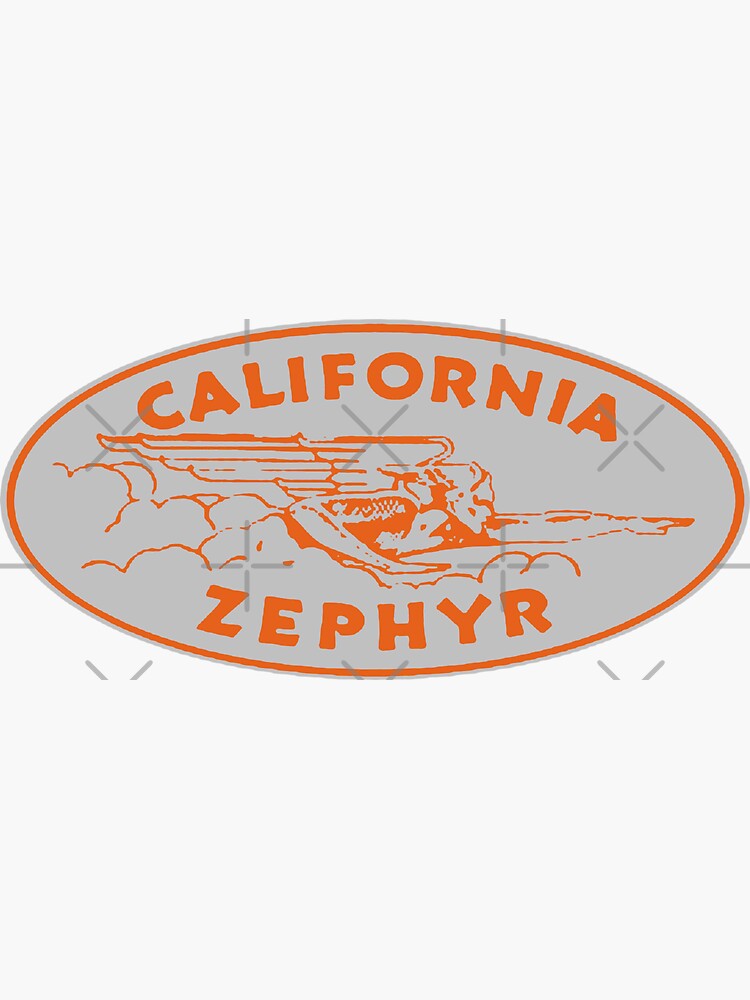 "California Zephyr" Sticker for Sale by Pop-Pop-P-Pow | Redbubble