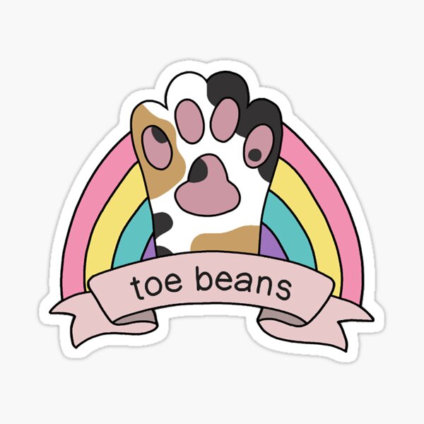 "Toe Beans " Sticker for Sale by sonanc19 | Redbubble