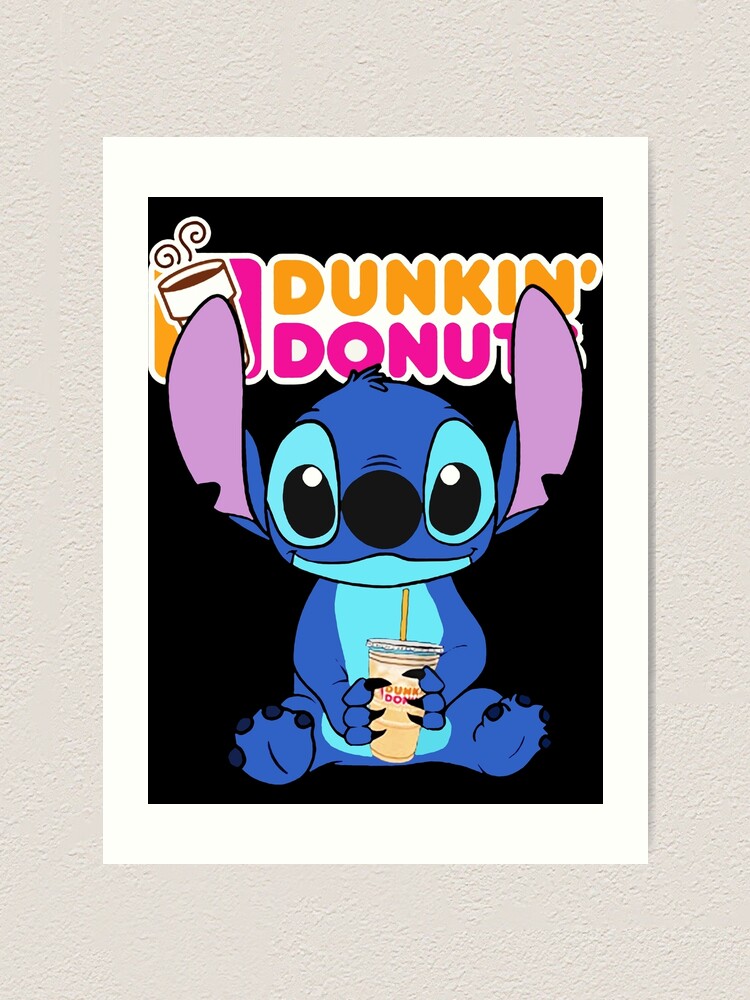 Lámina artística «Stitch Love Dunkin Donuts divertidas camisetas de ...