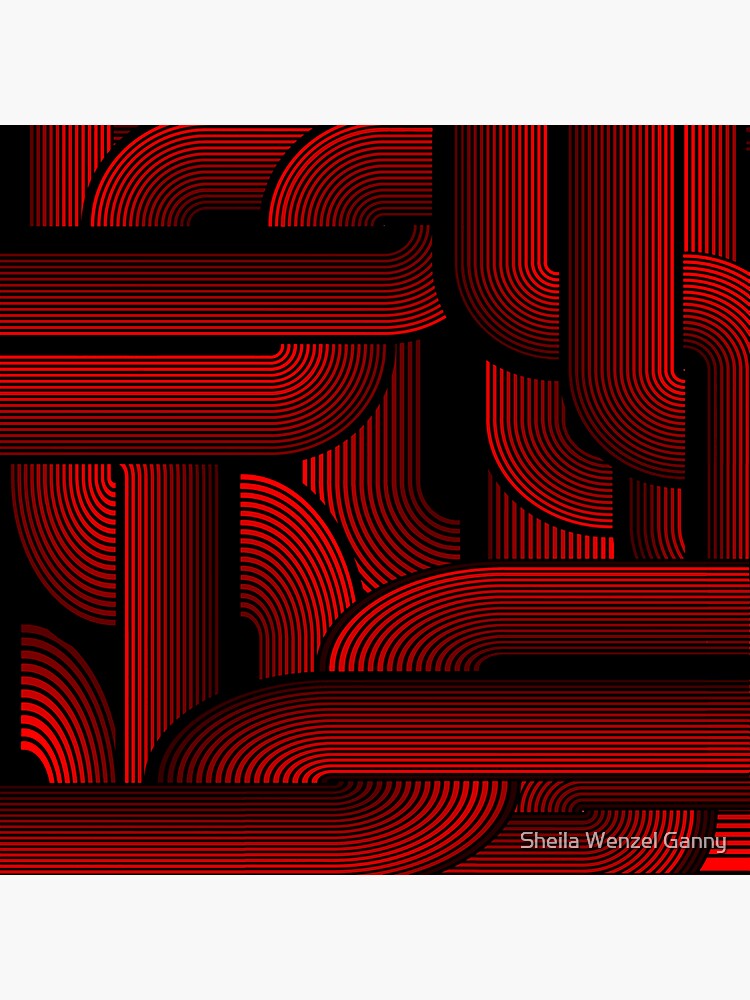 "Every Shade of Red Abstract" Sticker by SheilaWenzel | Redbubble