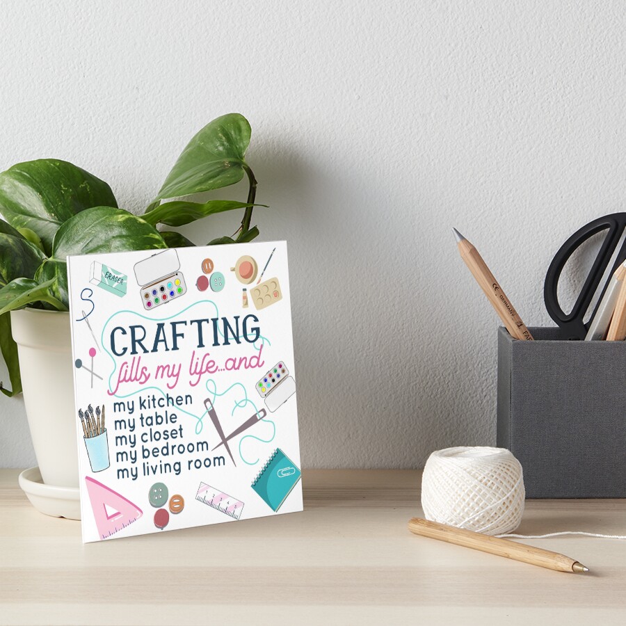 "Craft Clutter" Sticker for Sale by Oh-Marsha | Redbubble