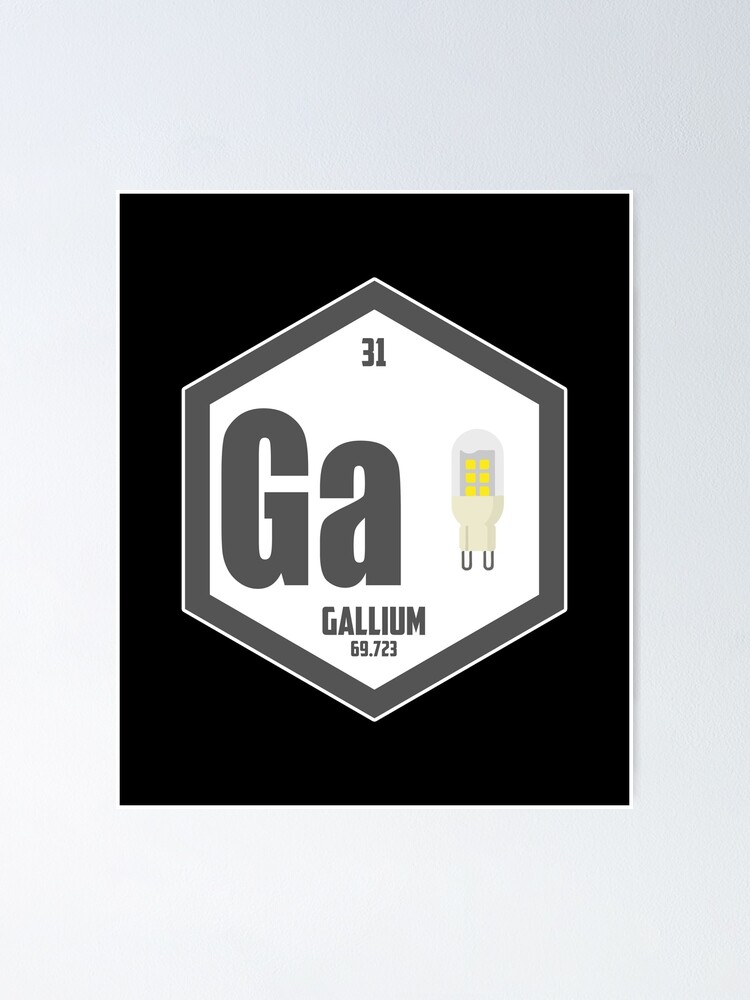 Poster « Cadeau de tableau périodique des éléments chimiques de gallium ...