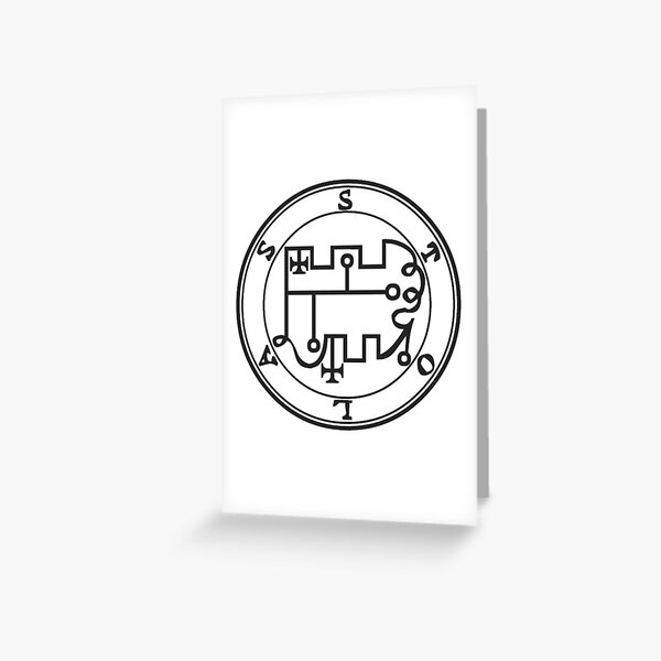 "Prince Stolas - Black Sigil" Greeting Card by DavidAGA | Redbubble