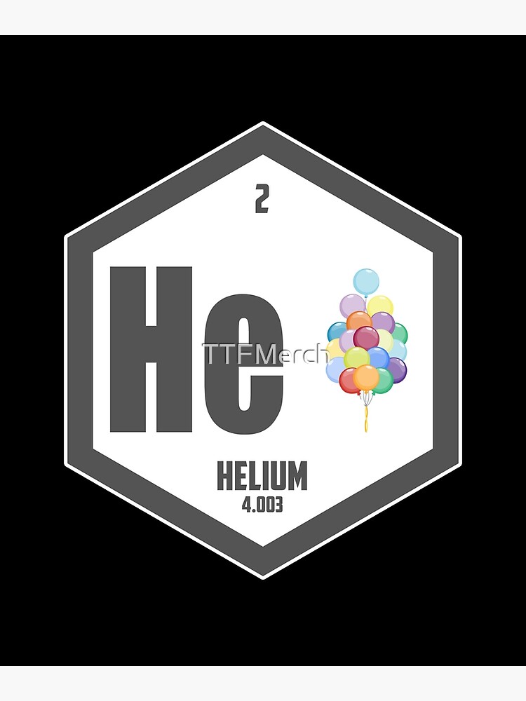 "Helium Chemical Element Periodic Table Gift" Poster by TTFMerch ...