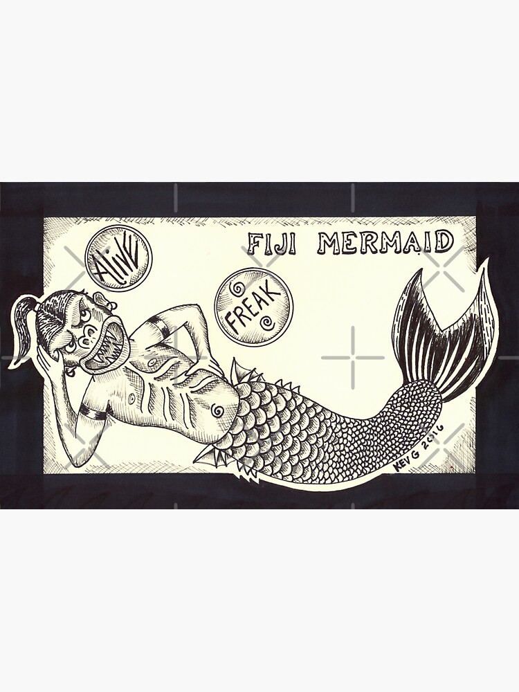 "FIJI MERMAID - Art By Kev G" Sticker for Sale by ArtByKevG | Redbubble