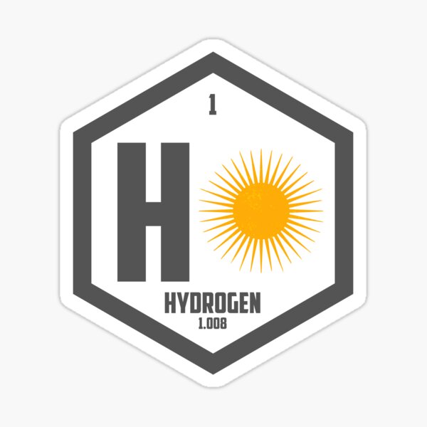 "Hydrogen Chemical Element Periodic Table Gift" Sticker by TTFMerch ...