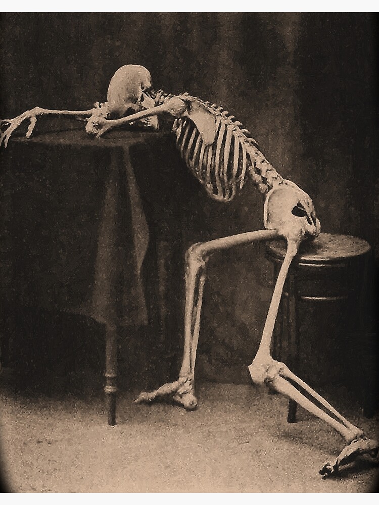 "Drunk Skeleton" Poster by Bela-Manson | Redbubble