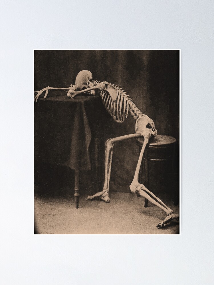 "Drunk Skeleton" Poster by Bela-Manson | Redbubble