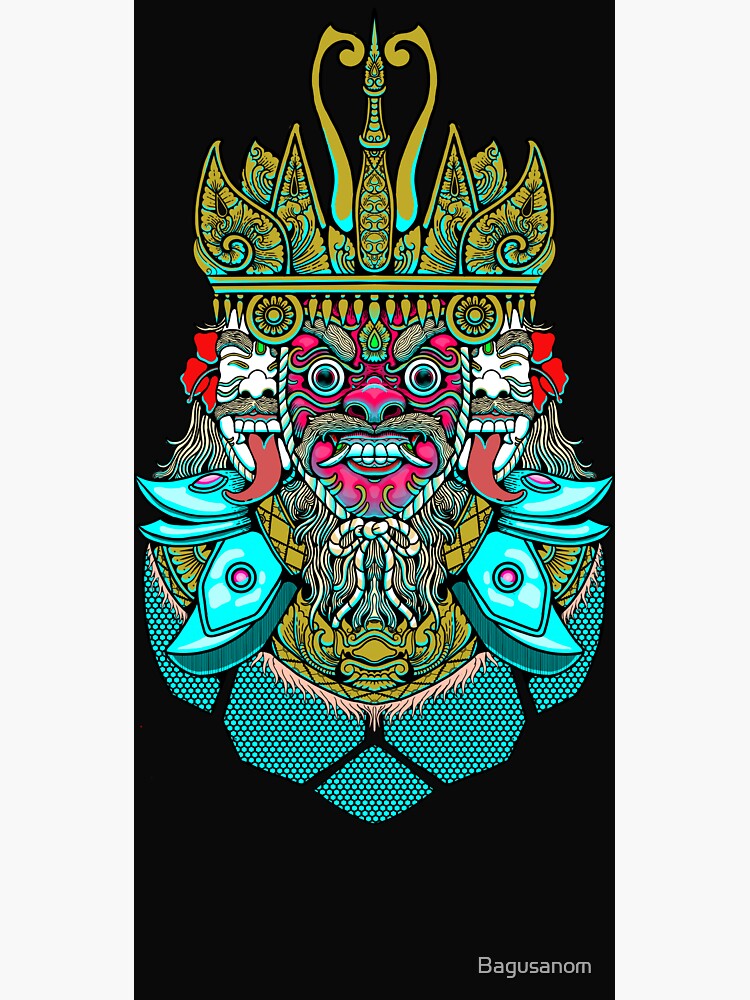 "Balinese topeng art" Sticker by Bagusanom | Redbubble