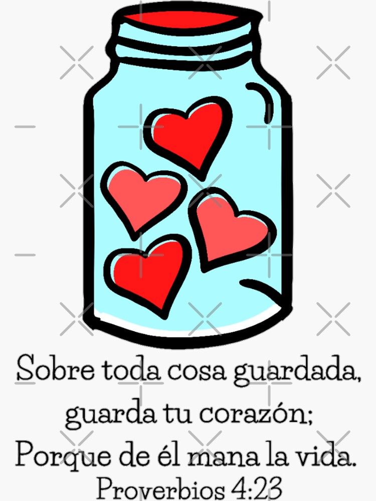 Pegatina con la obra «Sobre toda cosa guardada, guarda tu corazón ...