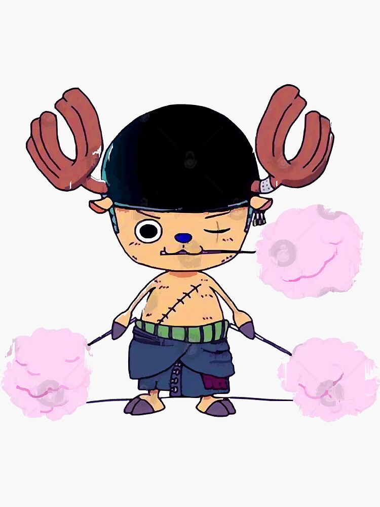 "Roronoa Choppero " Sticker for Sale by nyrzo19 | Redbubble