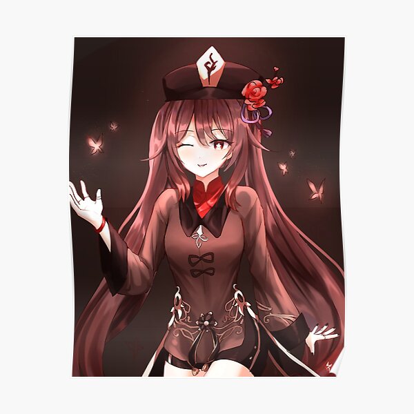 "Genshin Impact Hu Tao" Poster for Sale by Parkboom | Redbubble