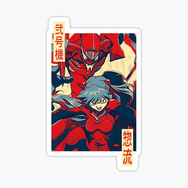 "evangelion - asuka " Sticker by eau92 | Redbubble