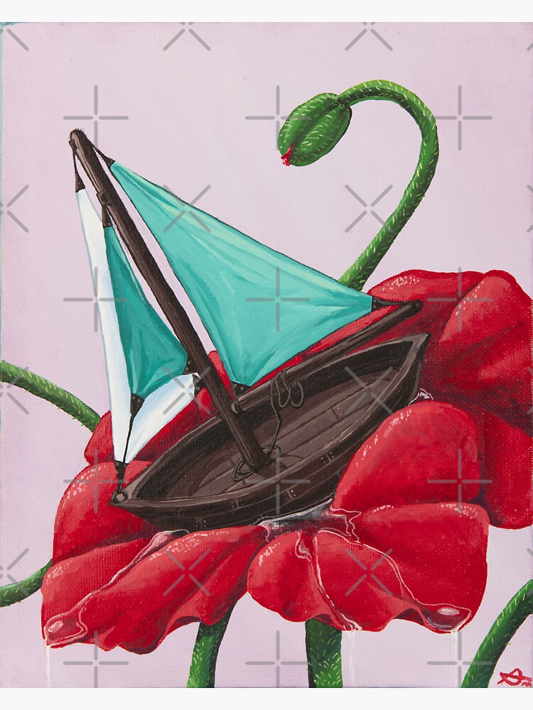 "Mare Rubrum - Original Painting" Sticker for Sale by LittleSunBoy ...