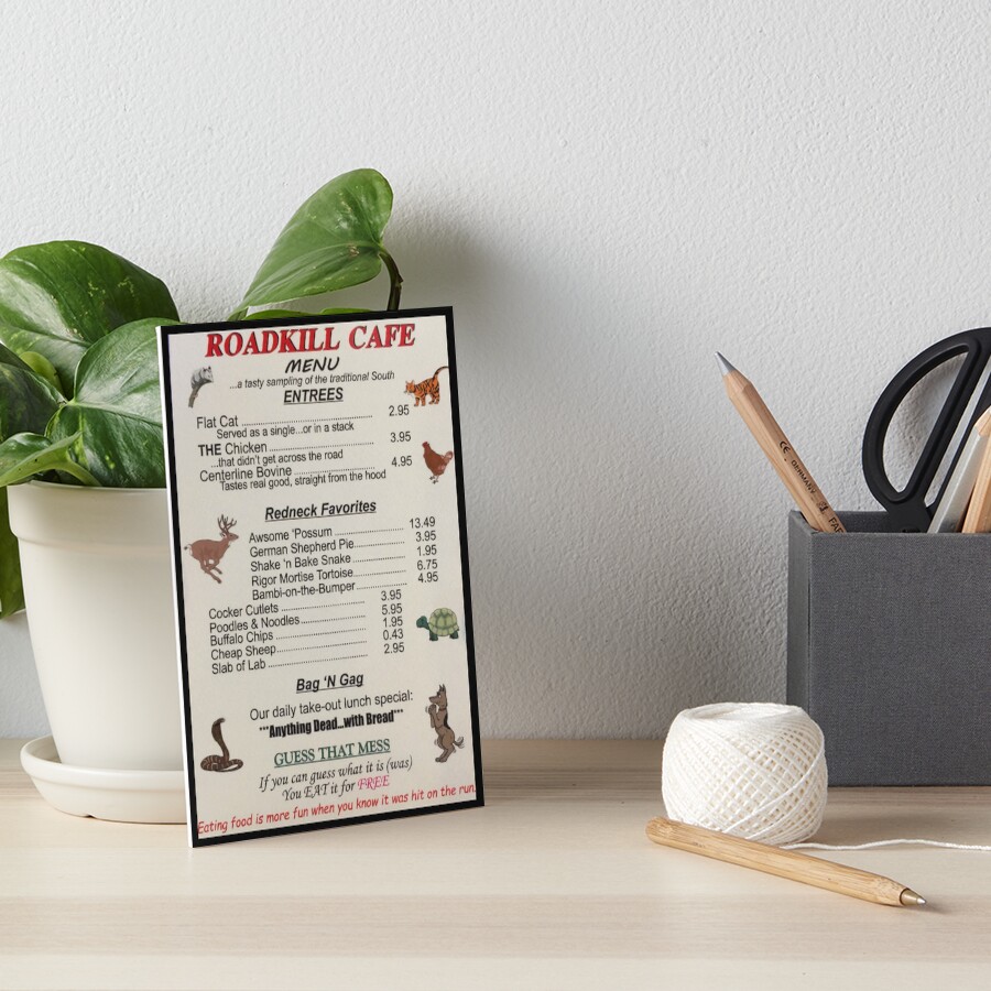 "Road Kill Cafe" Art Board Print for Sale by MichaelDTaylor | Redbubble
