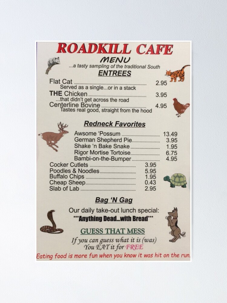 Roadkill Cafe Menu | ubicaciondepersonas.cdmx.gob.mx