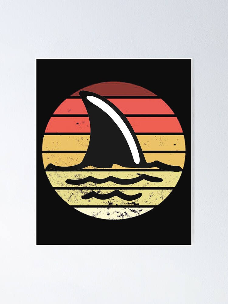 "Shark fin sunset ocean fish sea beach swin aquatic" Poster by ibljutiy ...