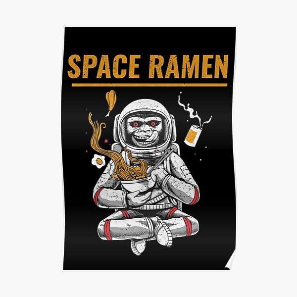 "Space Ramen, Ramen Astronaut, Monkey Astronaut with Space Ramen, Space ...