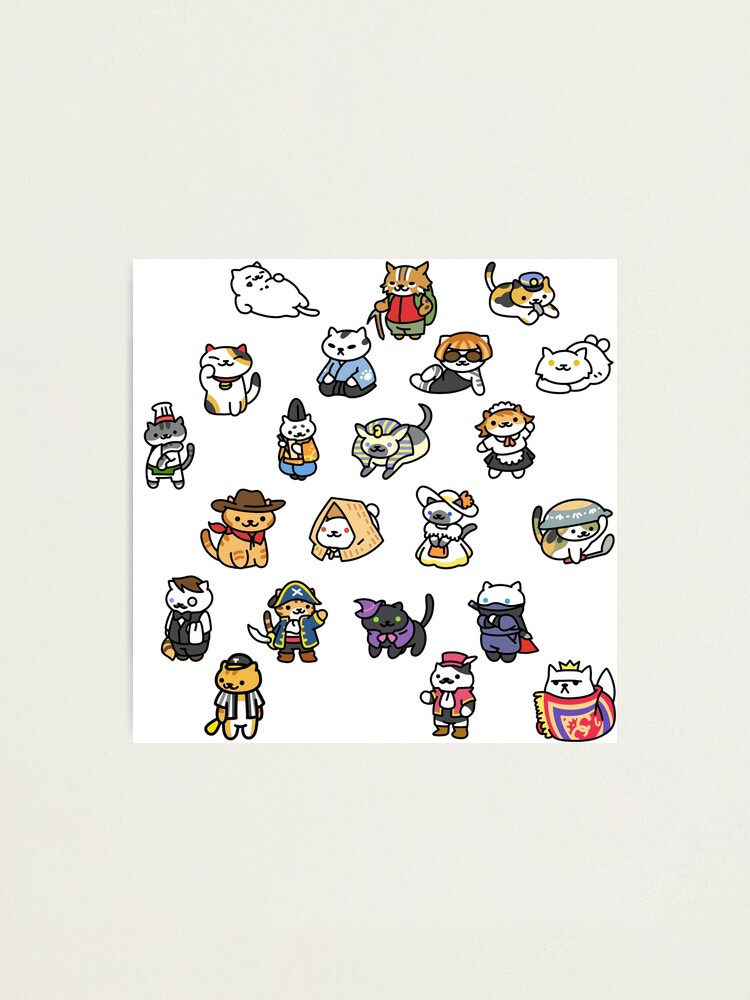 Neko Atsume Rare Cats Photographic Print