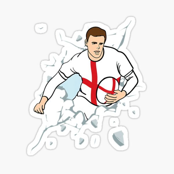 "England Rugby Supporters Jersey Kit Gift English Rugby Fans " Sticker ...