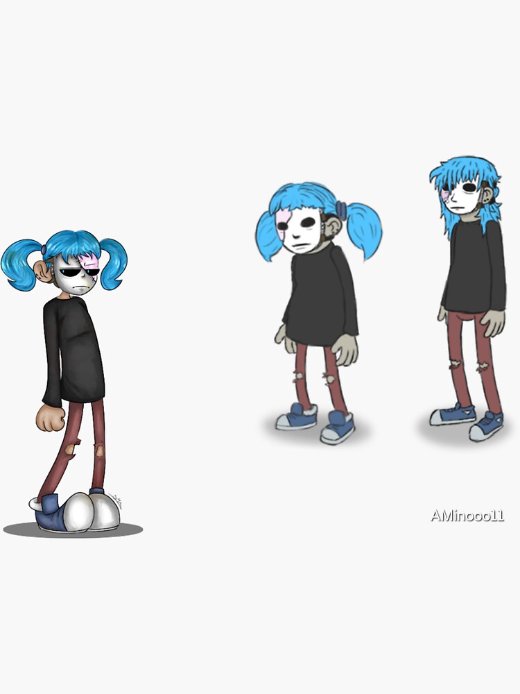 "sally face no mask trendy" Sticker by AMinooo11 | Redbubble