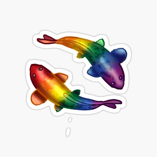 "Rainbow LGBTQ Pride Flag Koi Fish" Sticker for Sale by You-Are-Valid ...