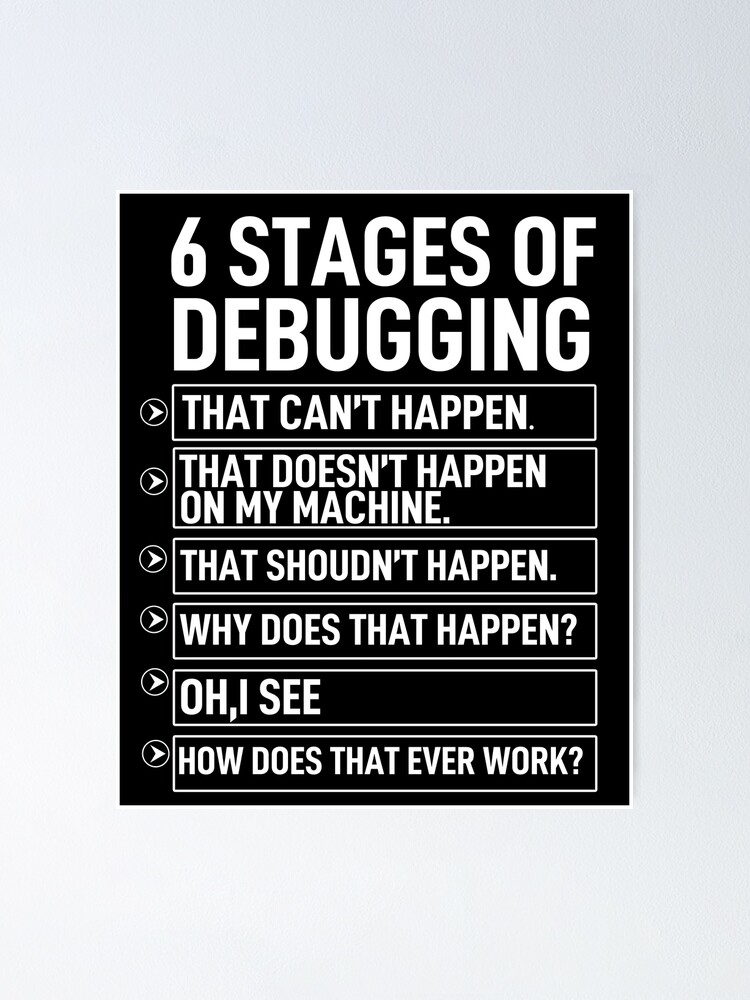 "Six Levels Of Troubleshooting" Poster for Sale by Gravity1206 | Redbubble