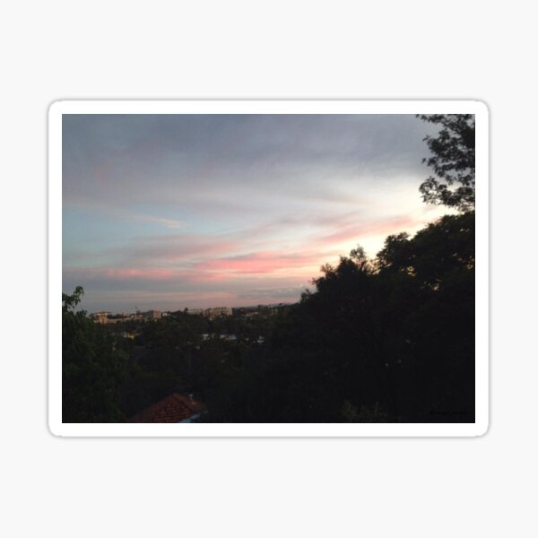 "Pink Sky" Sticker by imogendaisy | Redbubble