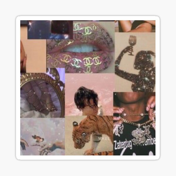 "Boujee aesthetic collage " Sticker by cloudy-moon | Redbubble