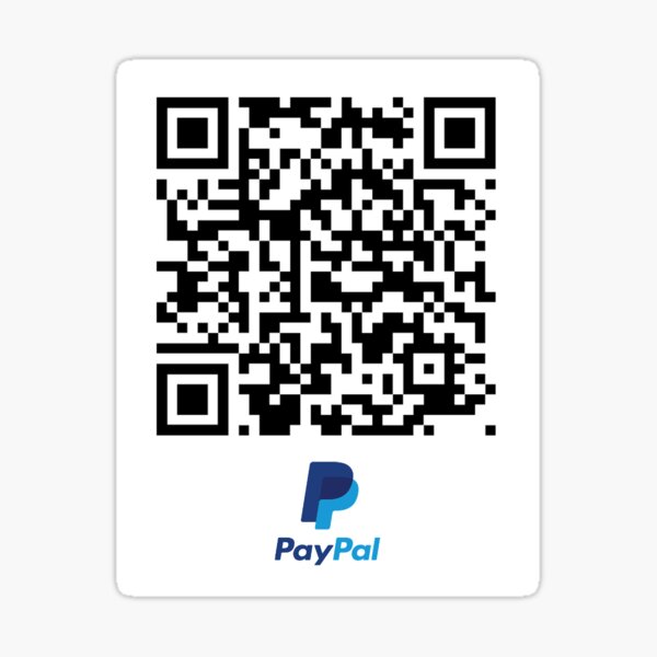 "Customised QR code "PayPal Accepted here"" Sticker for Sale by AVP719 ...