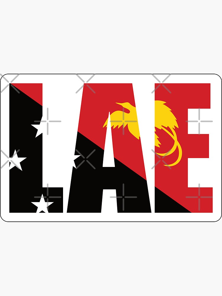 Pegatina «LAE con la bandera de Papua Nueva Guinea» de PNG-pikinini ...
