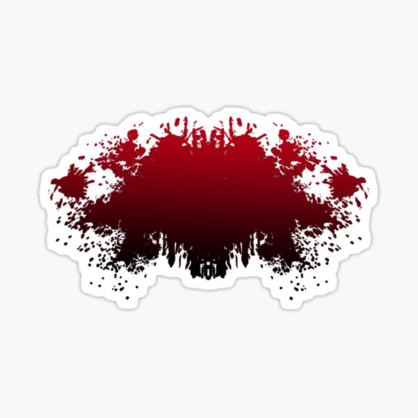 "Rorschach Blood Splatter" Sticker by Vorvadoss | Redbubble