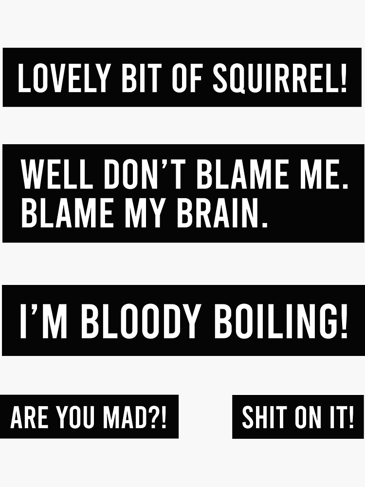 "Friday night dinner quotes" Sticker for Sale by Pictandra | Redbubble