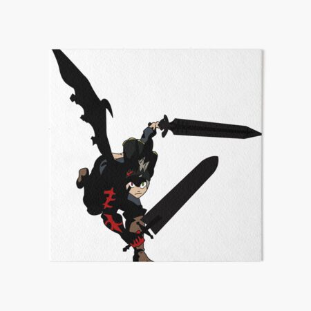 "Black Clover Dual Wielding Blade Asta" Art Board Print for Sale by ...