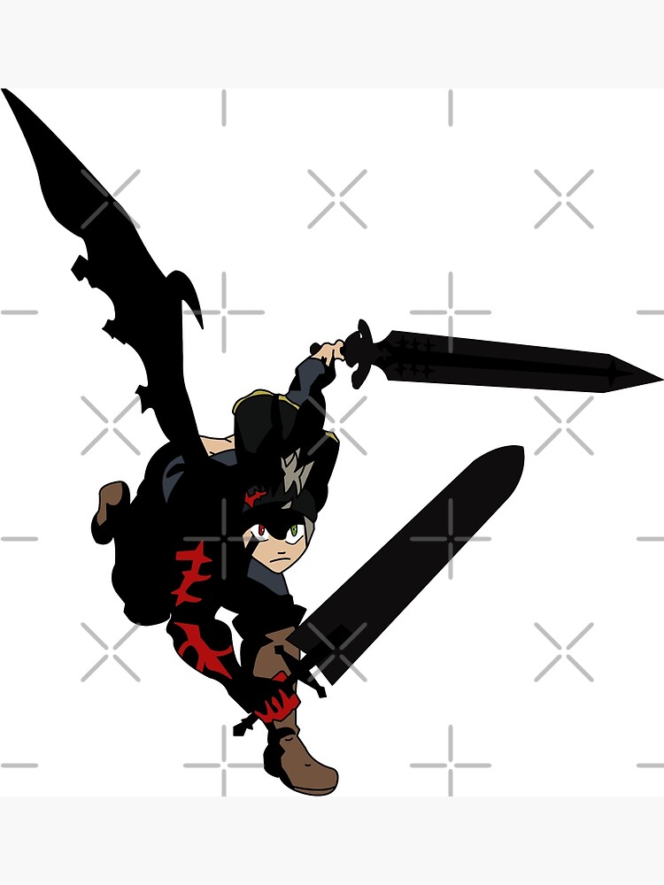"Black Clover Dual Wielding Blade Asta" Photographic Print for Sale by ...