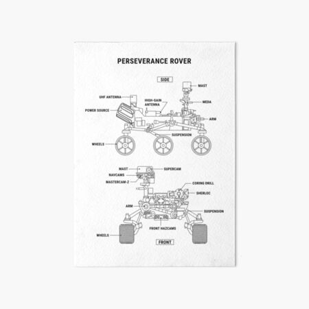 "Perseverance Rover Blueprint" Art Board Print for Sale by ...