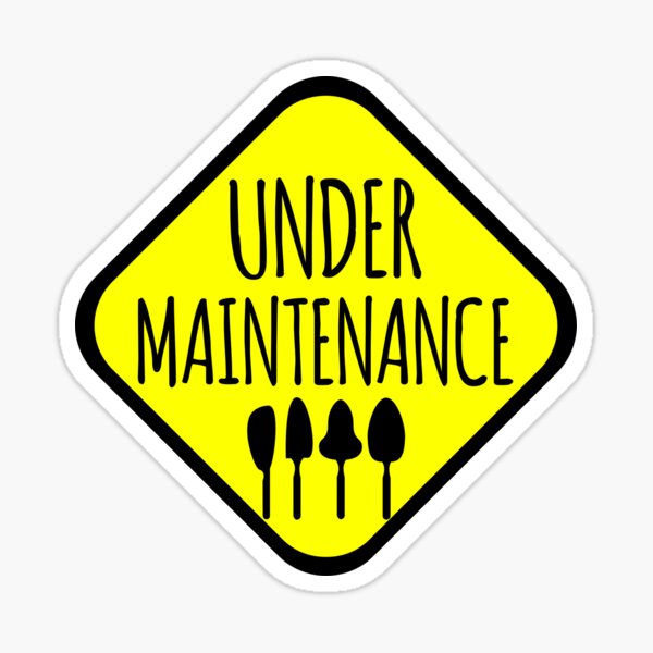 "Under Maintenance" Sticker for Sale by Design-Maniya | Redbubble